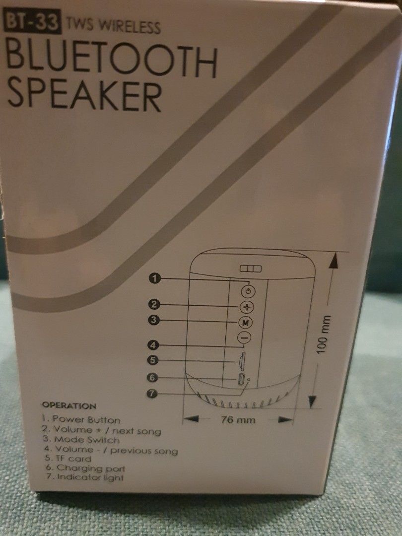 BNIB TWS BT-33 Bluetooth speaker, Audio, Soundbars, Speakers ...