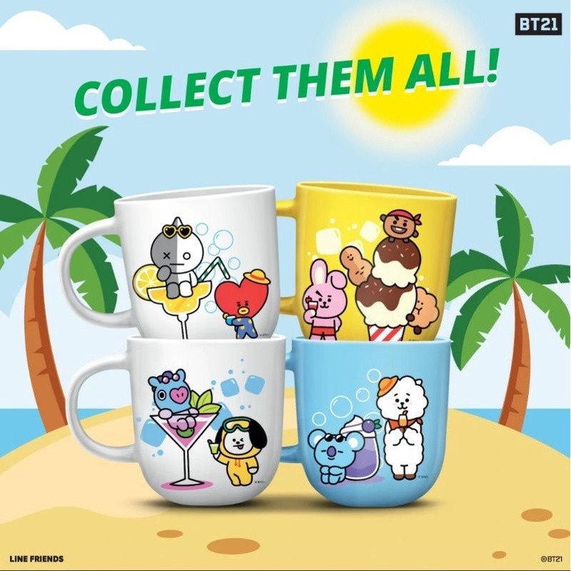 BT21 Limited Edition Ceramic Mug by Darlie - Mung & Chimmy, Furniture ...
