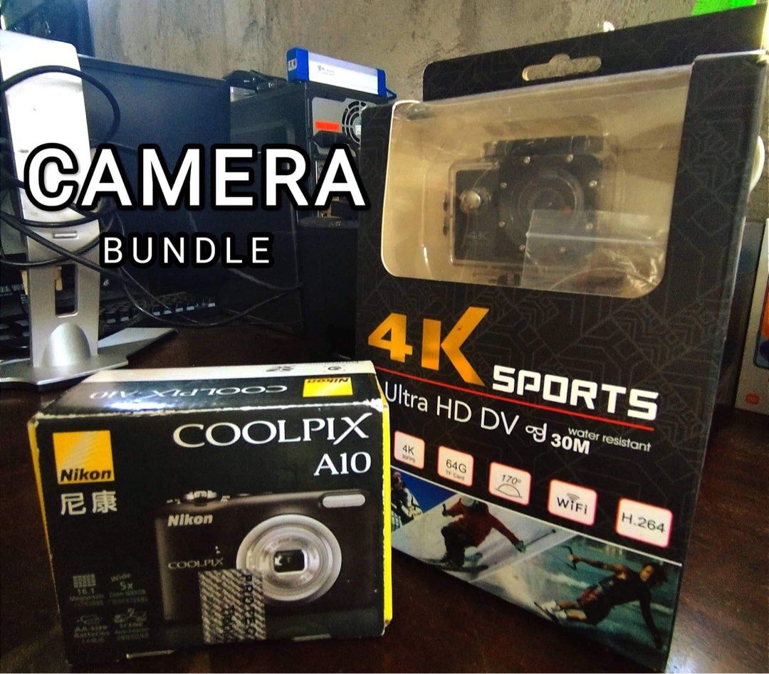Camera Bundle (Digi cam & Action cam), Photography, Cameras on Carousell
