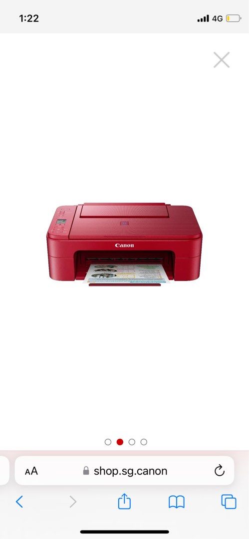 CANON: Pixma E3370 Wireless Printer Scanner Copier (RED), Computers ...