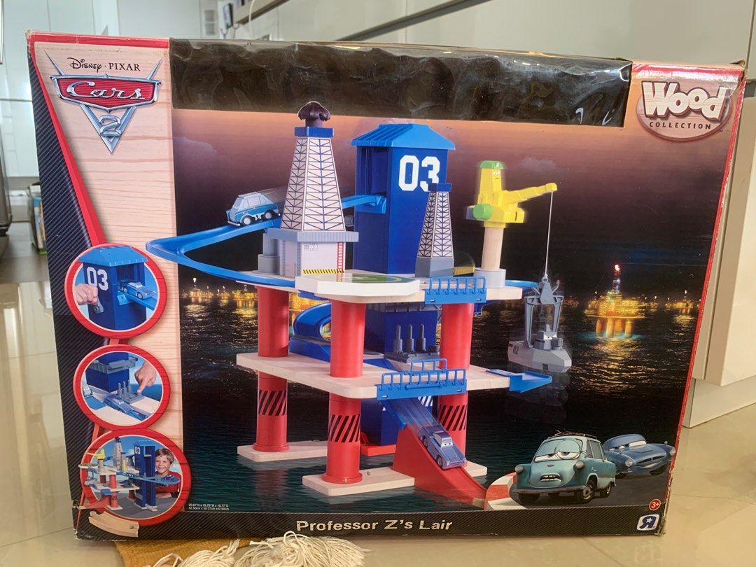 Cars 2 Wooden Playset Professor Z’s Lair, Hobbies & Toys, Toys & Games ...