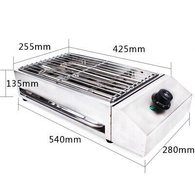 Commercial Electric Grill Portable Smokeless Cooking BBQ Griddle Indoor ...