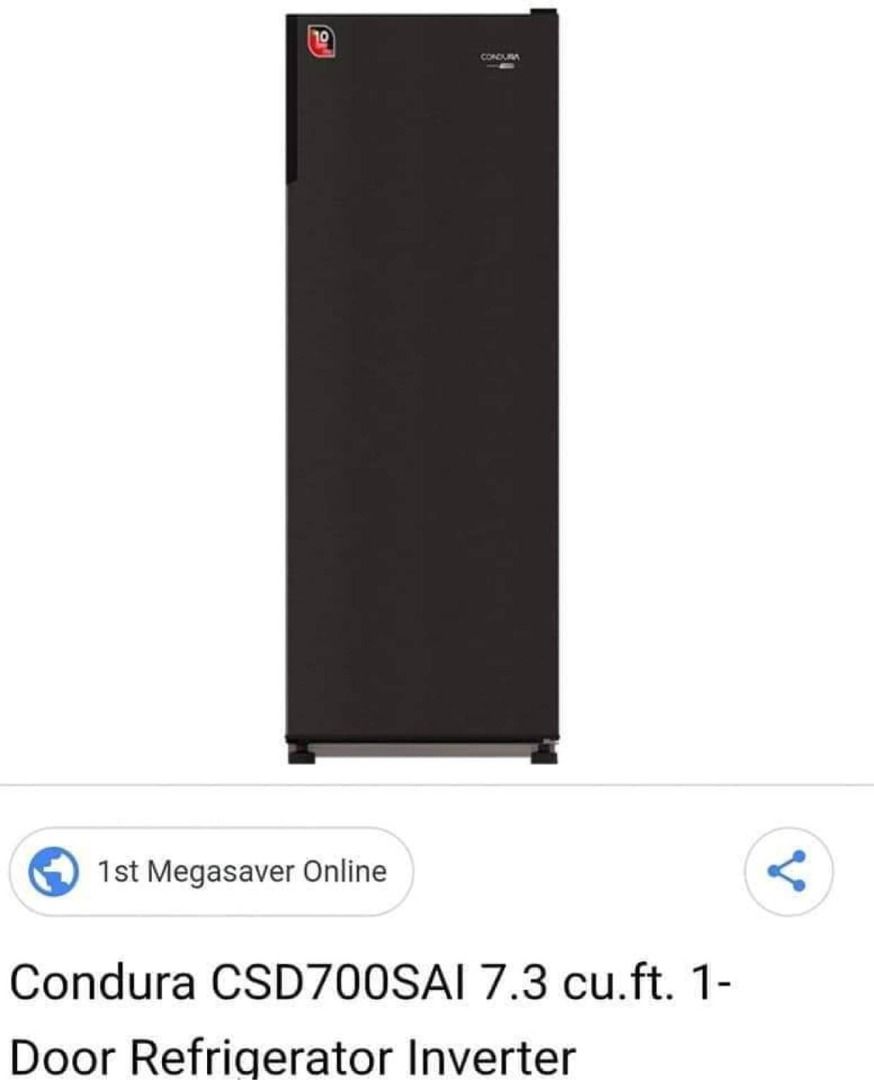 Condura 1 door refrigerator 7.3cu ft Inverter, TV & Home Appliances ...