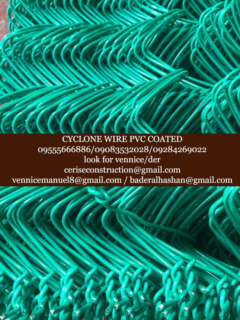 CYCLONE WIRE PVC COATED, Commercial & Industrial, Construction Tools ...