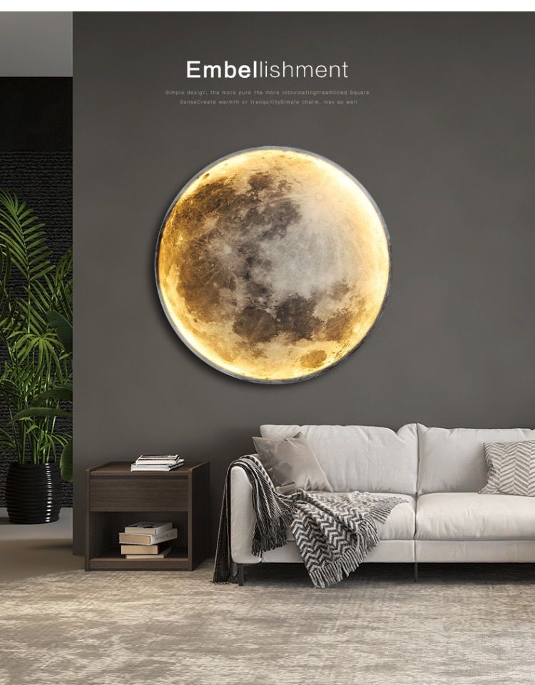 Decor moonlamp moon light ceiling led lighting wall mounted light warm ...