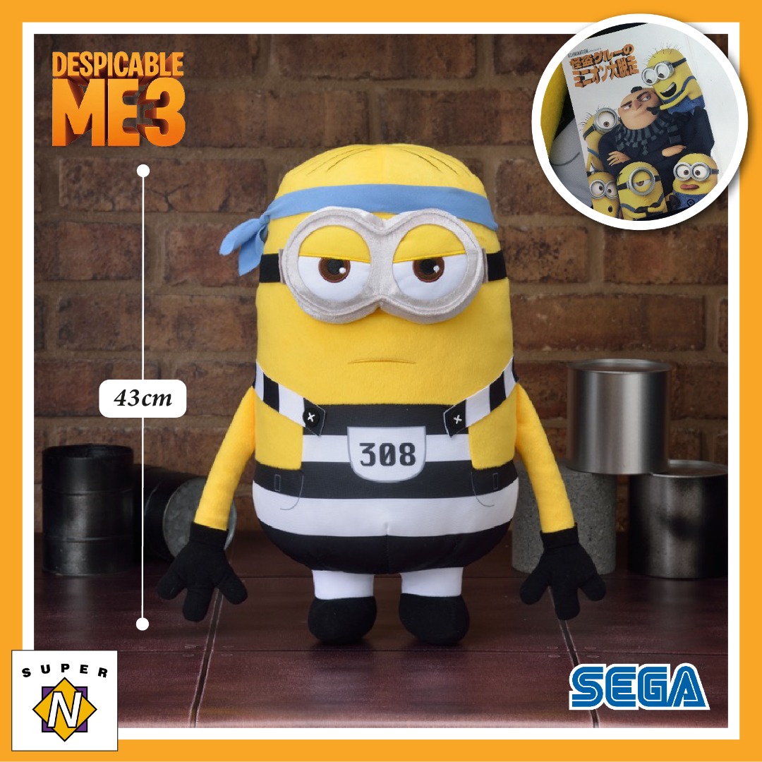 Despicable Me 3 - Great Escape Minion in Prison Suit Musutto Mega Jumbo ...