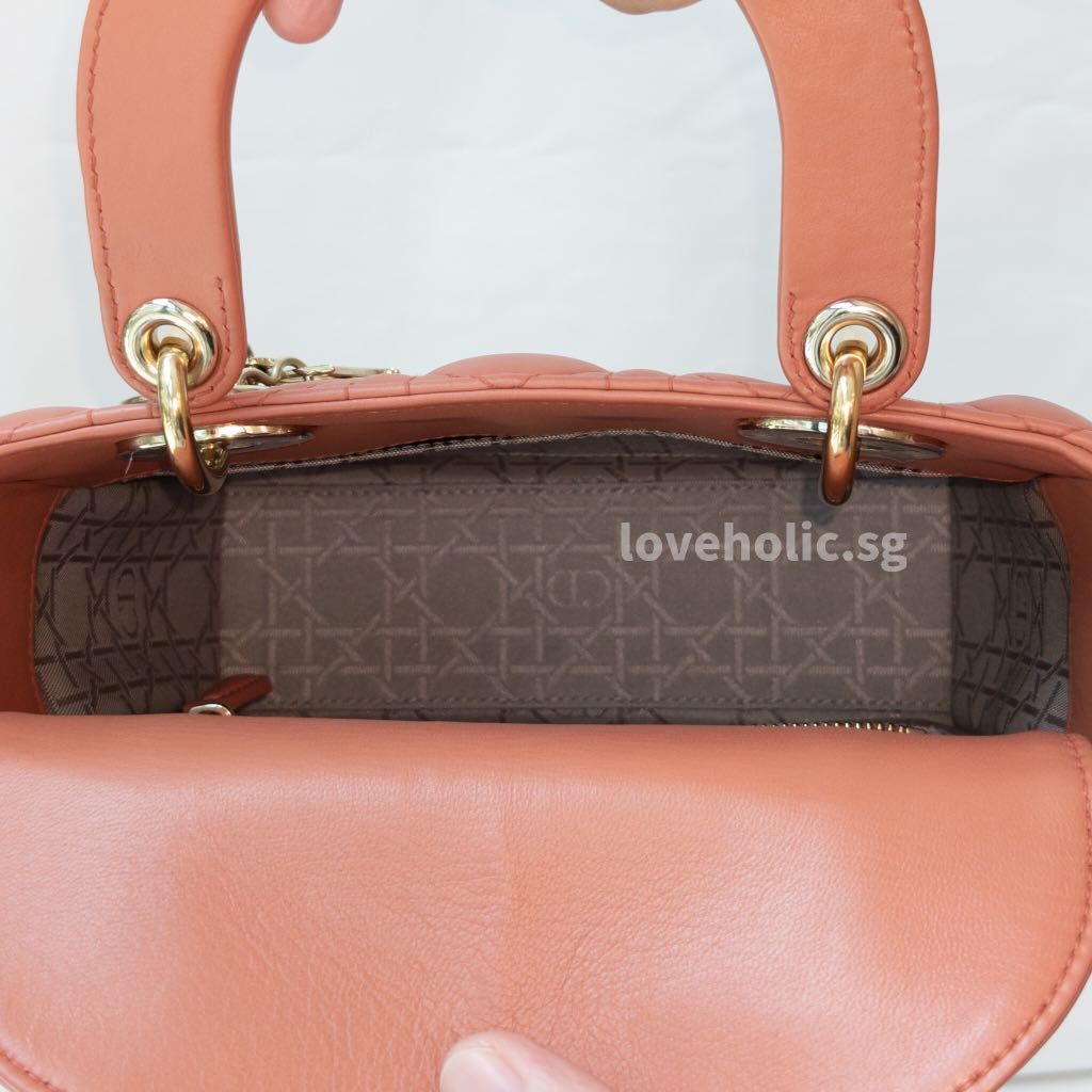 Dior My ABC Lady Dior Small | Peachy Caramel Lambskin Gold Hardware sku 1436, Luxury, Bags ...