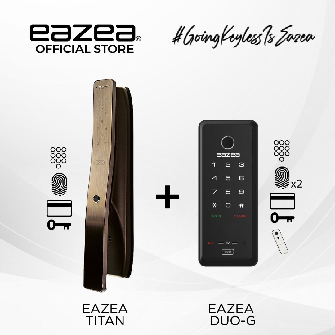[Door + Gate] EAZEA Titan Digital Door Lock + EAZEA Duo-G Digital Gate ...