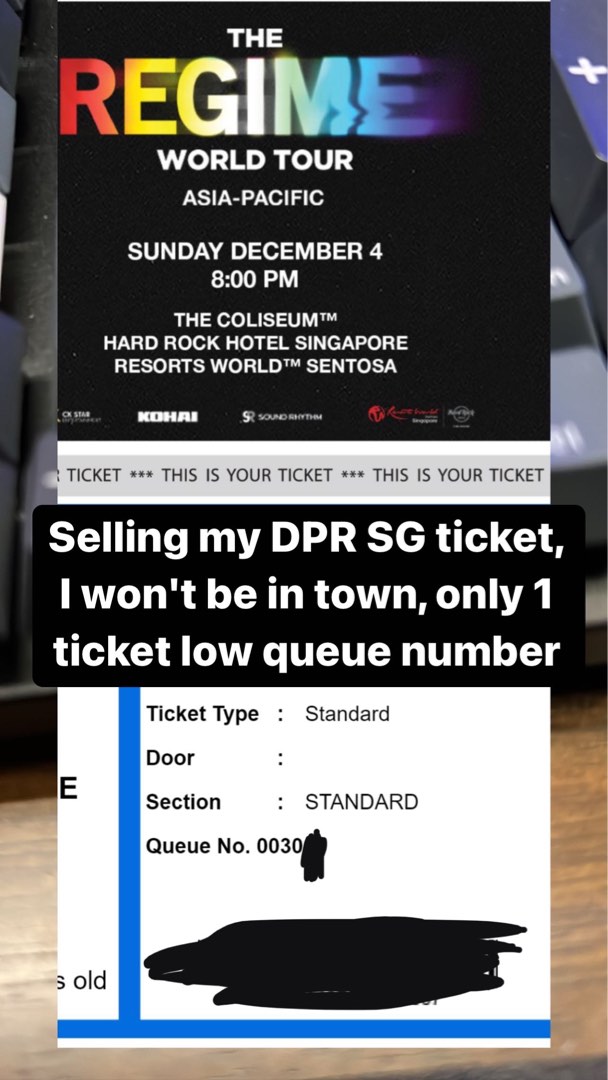 DPR regime world tour Singapore, Tickets & Vouchers, Event Tickets on ...