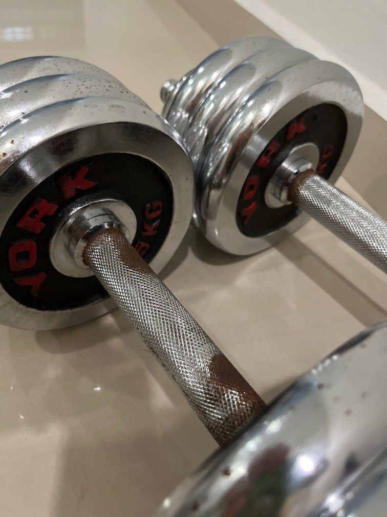 Dumbbells 30 kg, Sports Equipment, Exercise & Fitness, Weights ...