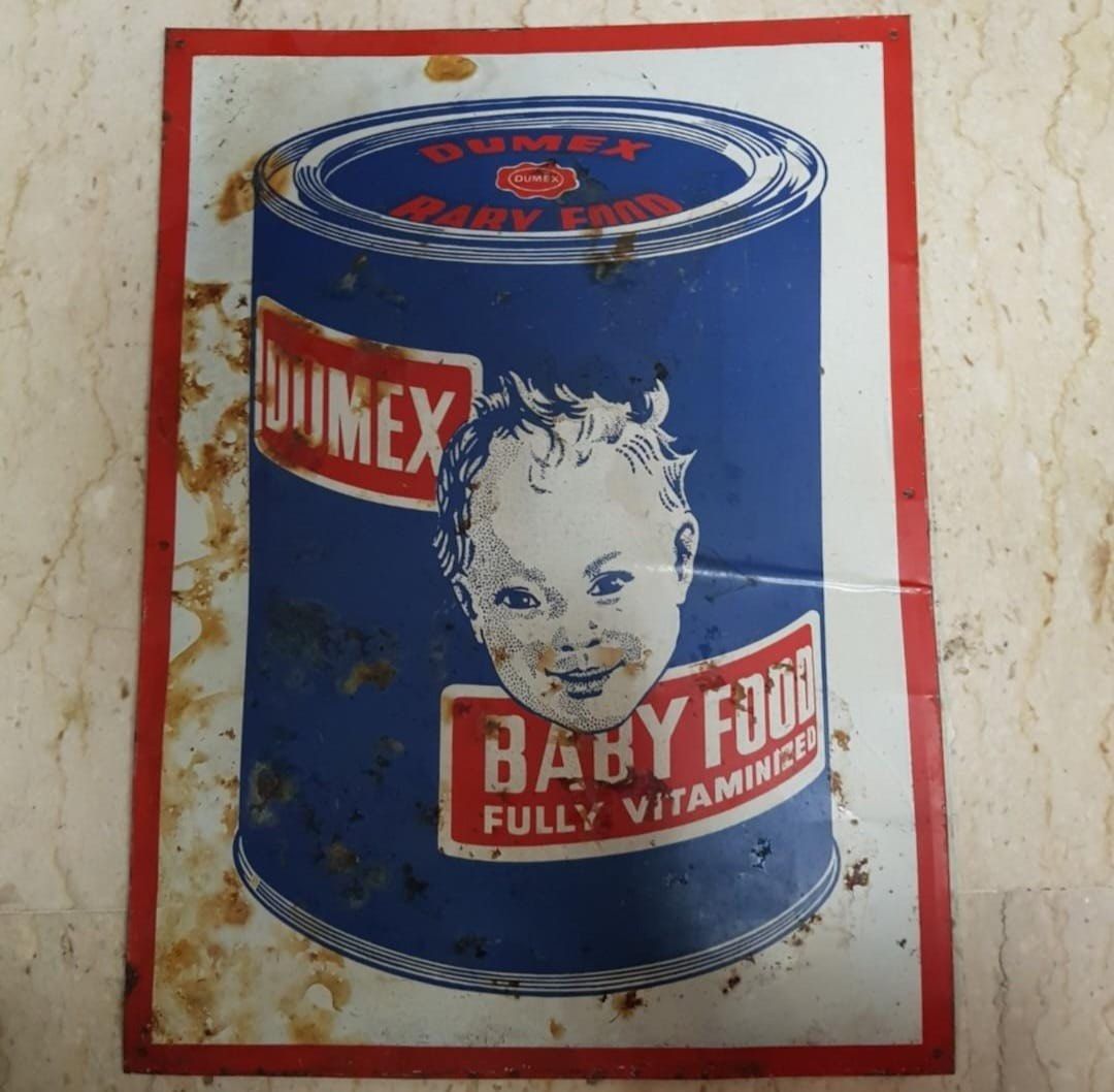 Dumex baby food vintage advertisement metal sign board, Hobbies & Toys ...