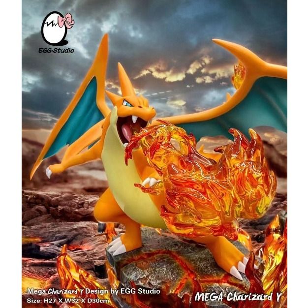 EGG Studio Mega Charizard Y Pokemon Go Toy Model Figure Statue 32cm ...