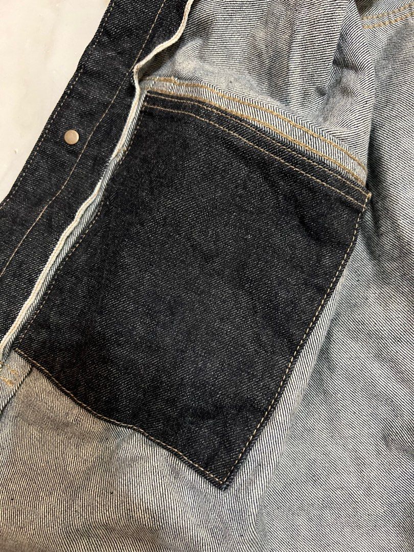 Heavy Raw Denim Jacket 16oz red, Men's Fashion, Coats, Jackets and ...