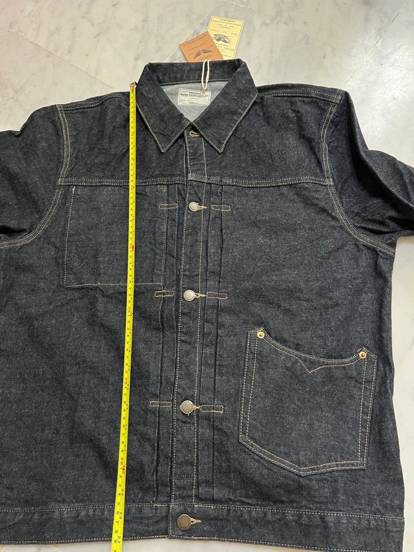 Heavy Raw Denim Jacket 16oz red, Men's Fashion, Coats, Jackets and ...