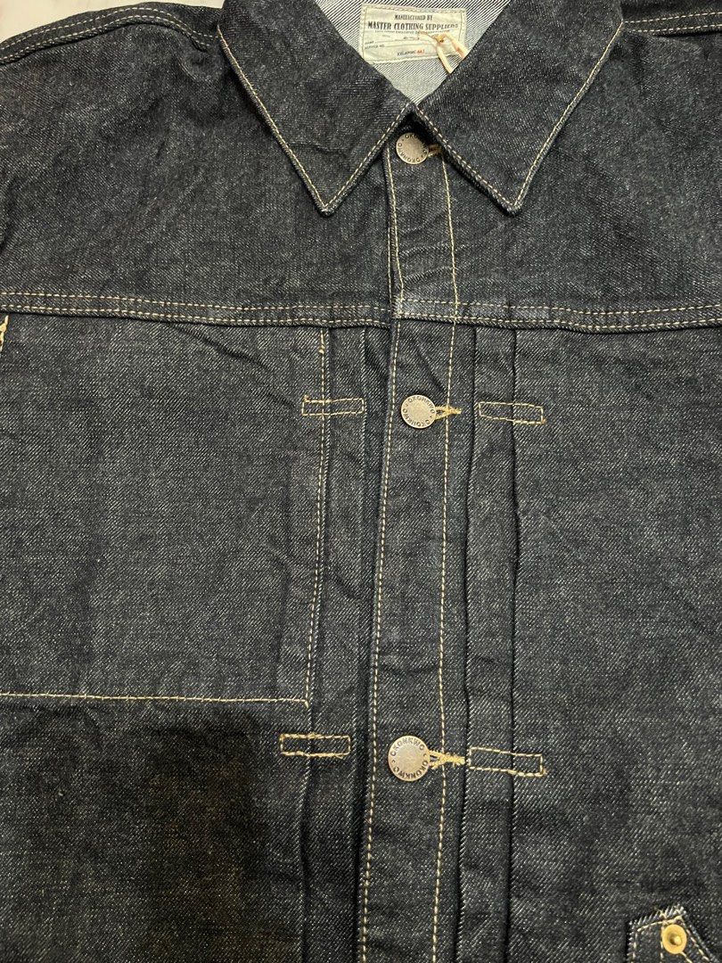Heavy Raw Denim Jacket 16oz red, Men's Fashion, Coats, Jackets and ...
