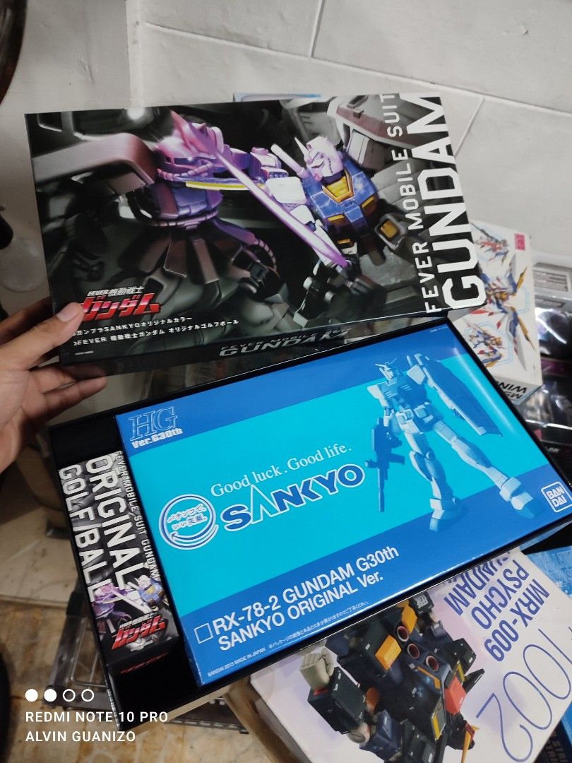 HGUC 1/144 RX-78-2 Gundam G30th Sankyo Original Clear Blue With Golf Balls, Hobbies & Toys, Toys ...