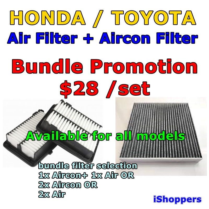 [HONDA | TOYOTA | LEXUS | HYUNDAI | KIA] Genuine Carbon Aircon Filter ...