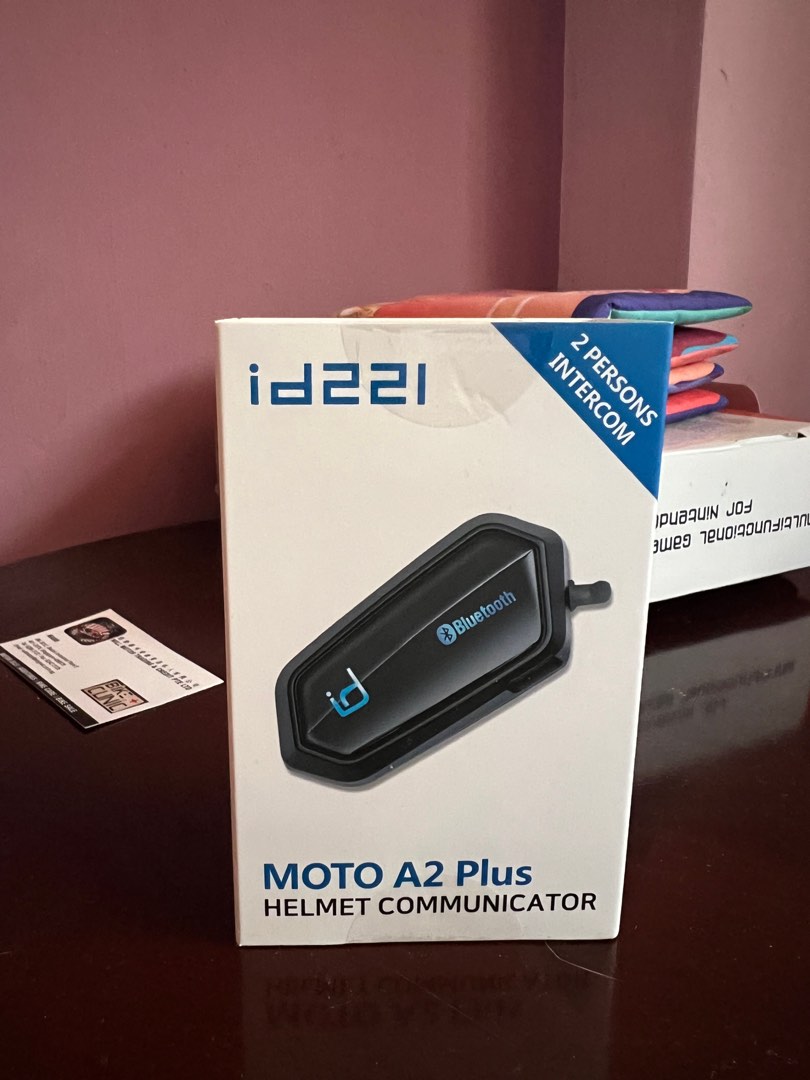 id221 Moto A2 Plus Helmet Communicator, Motorcycles, Motorcycle Accessories on Carousell