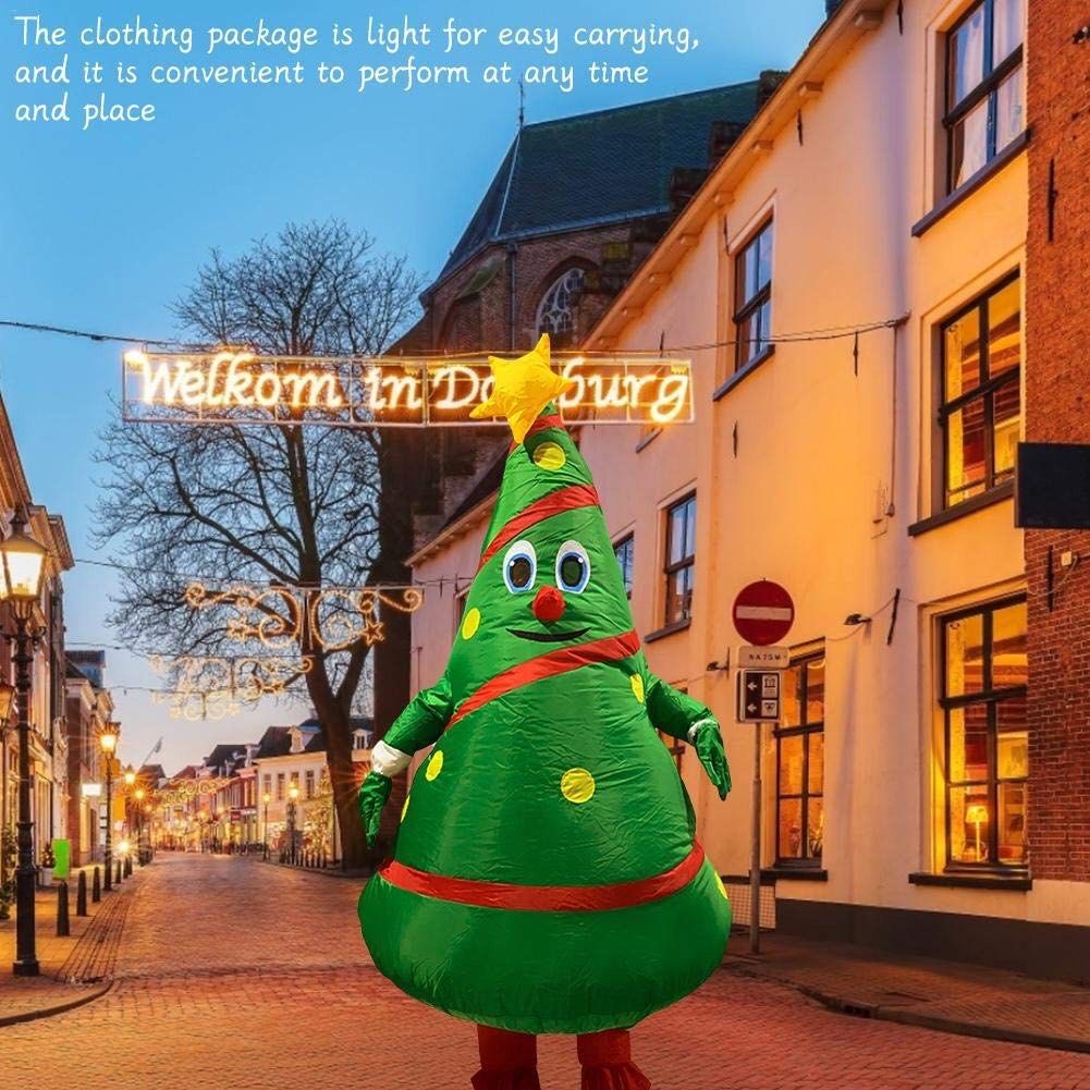 Inflatable Christmas Tree Costume Dress Up Mascot Party Cosplay ...