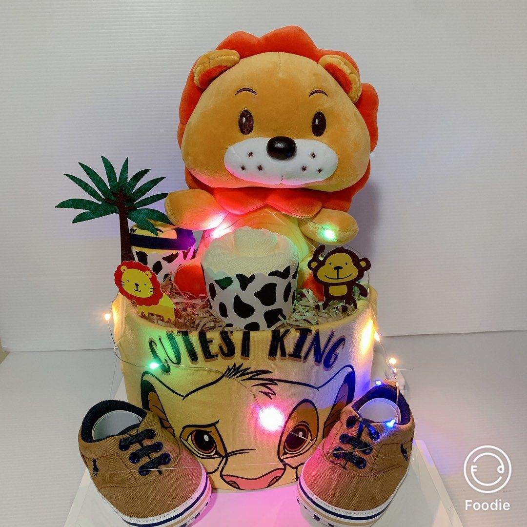 Instock! Lion King Diaper Cake, Babies & Kids, Bathing & Changing ...