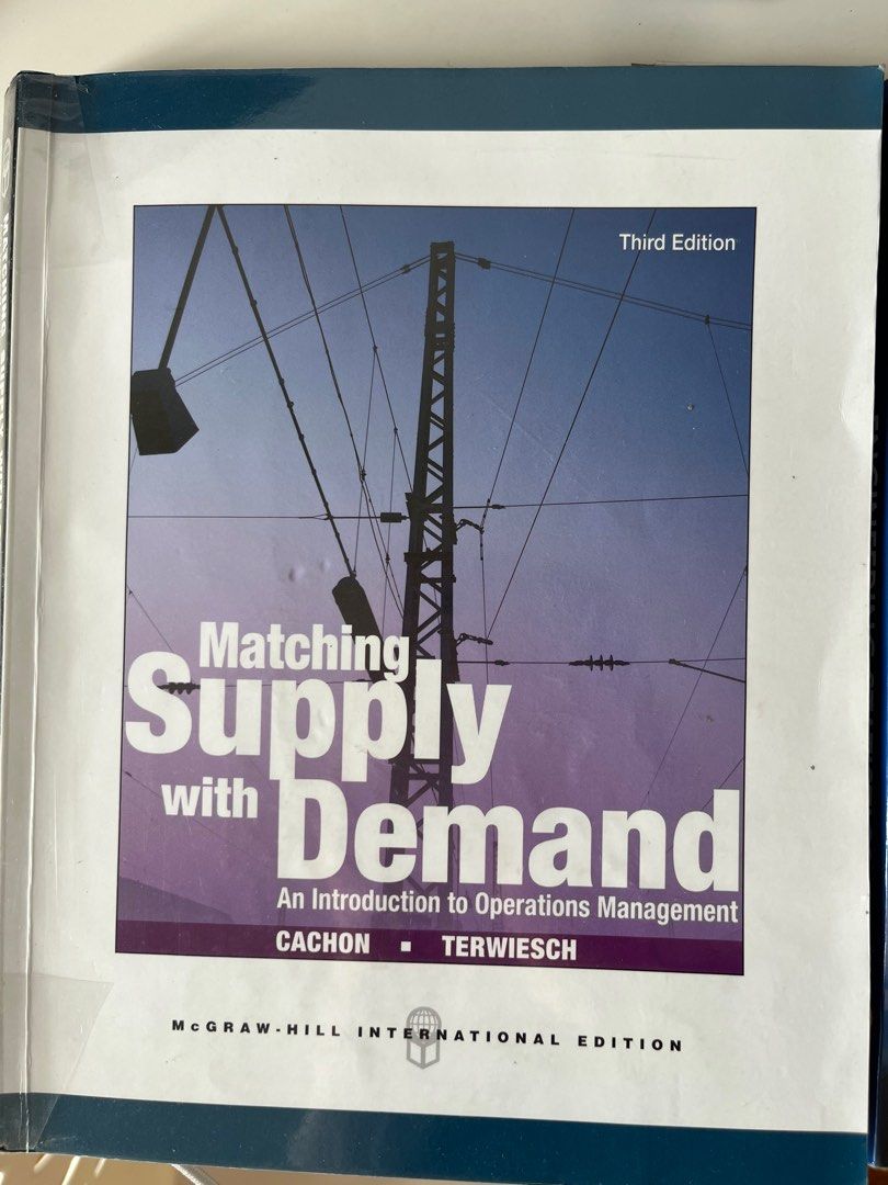 ISE Matching Supply with Demand: An Introduction to Operations ...