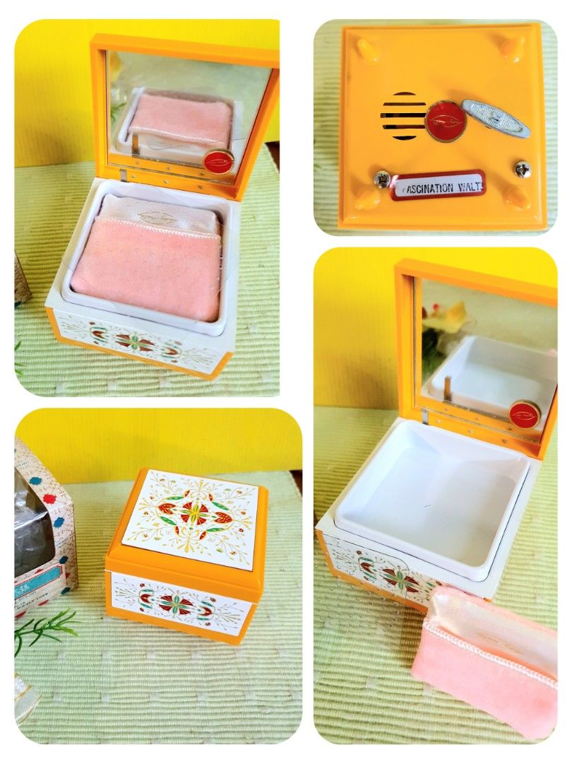 Vintage Japan Powder Puff Musical Box, Hobbies & Toys, Collectibles ...