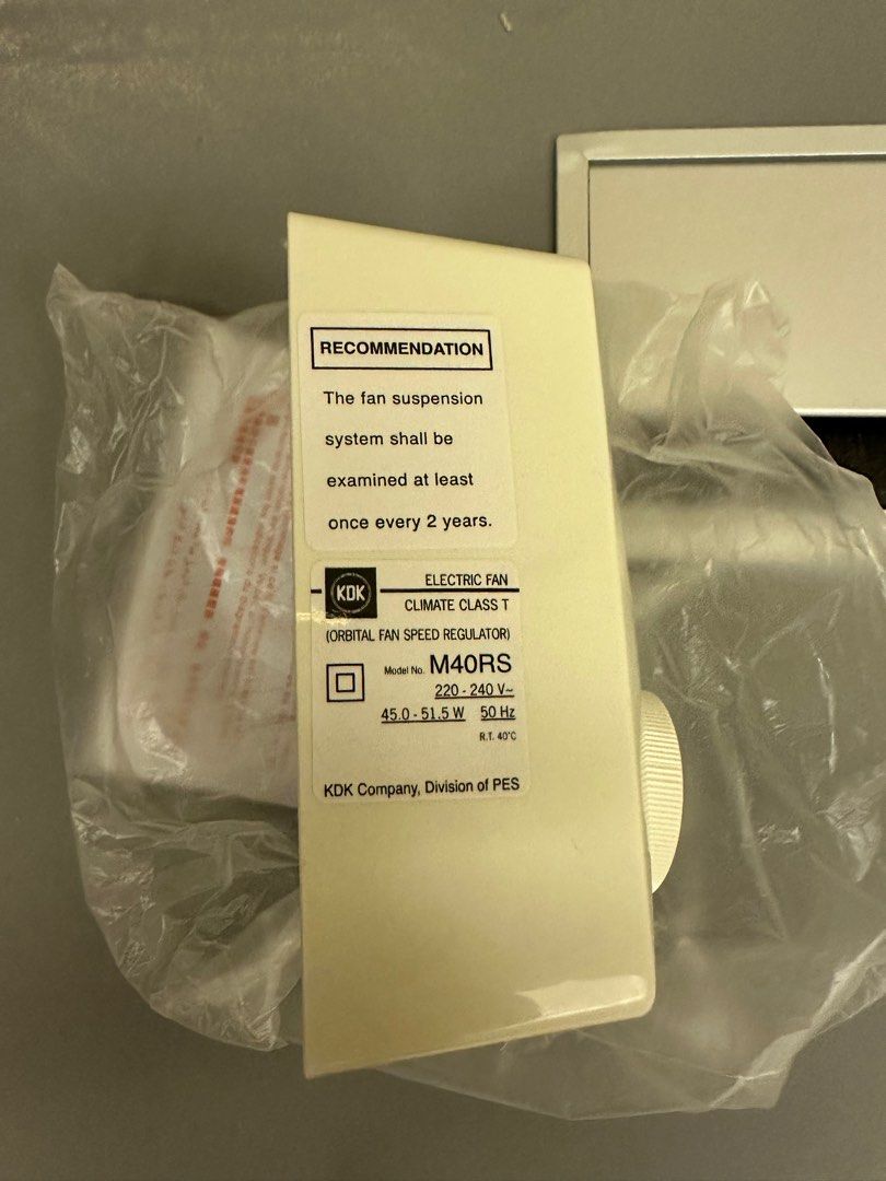 KDK ceiling fan 3 speed regulator BNIP, Furniture & Home Living ...