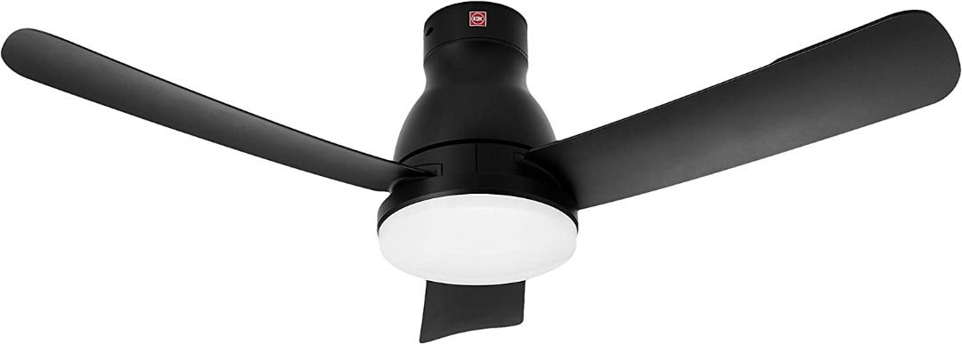 KDK U48FP DC Ceiling Fan with Remote and Light, 120cm, Black, Furniture ...