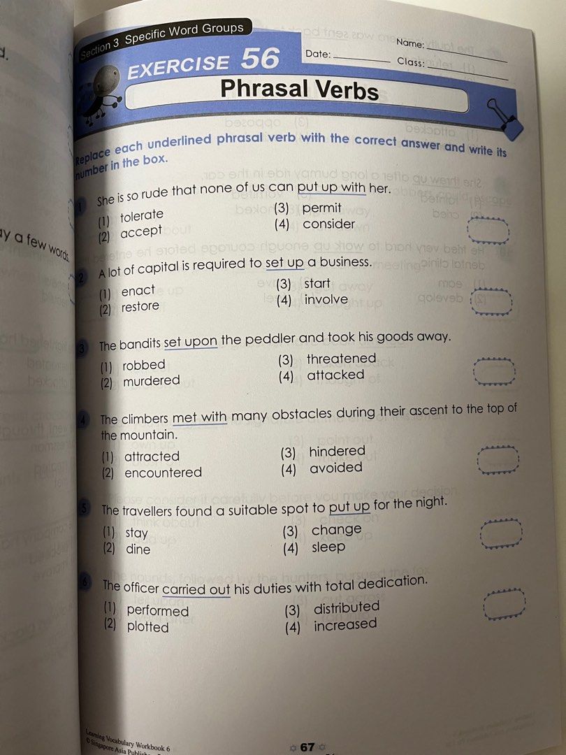 Learning Vocabulary work book6, Hobbies & Toys, Books & Magazines ...