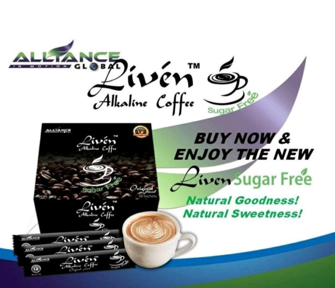Liven Alkaline Coffee Sugar Free (5 sachets), Food & Drinks, Beverages ...