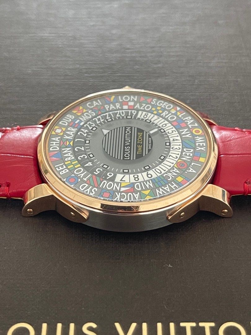 Louis Vuitton Escale Time Zone Rose Gold Q5EK40, Luxury, Watches on ...