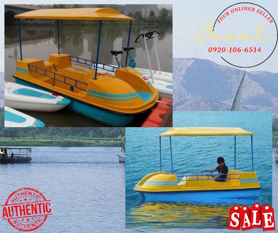 M-013 4-Person Pedal Boat - Glass Fiber Foot Boat, Everything Else, Others on Carousell