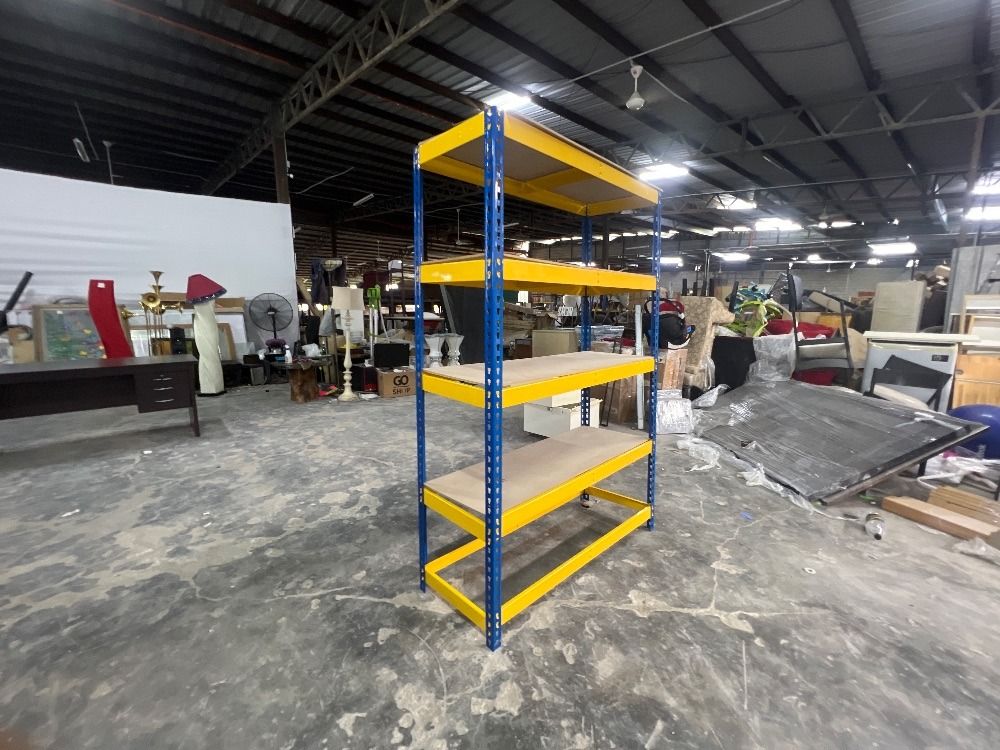 Metal 5-tier Shelving Unit Yellow Colour / Unit Rak 5 peringkat Logam ...