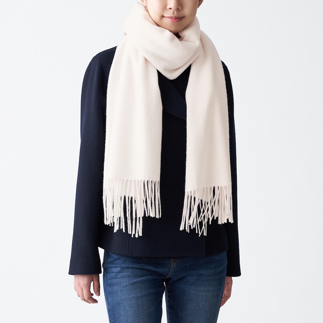 Muji wool scarf, Women's Fashion, Watches & Accessories, Scarves on ...