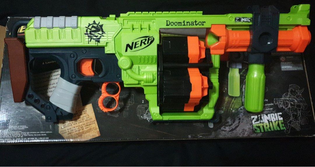NERF ZOMBIESTRIKE DOOMINATOR WITH OG PACKAGING, Hobbies & Toys, Toys ...