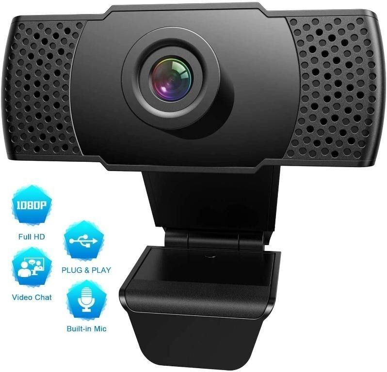 New Arrival! 1080P HD Webcam with Microphone,USB Webcam, Built-in Noise ...