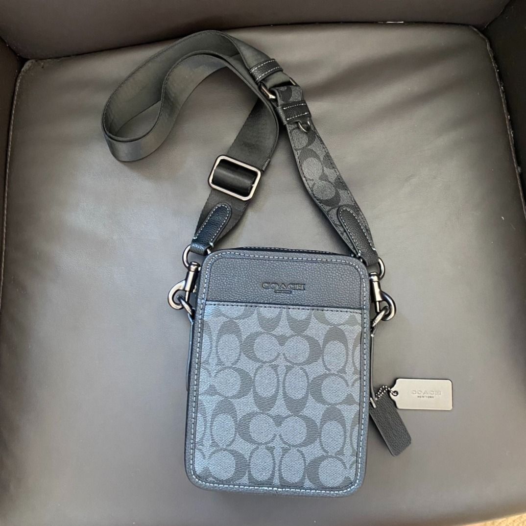 [New] COACH men's bag Classic logo SULLIVAN messenger bag,, Men's ...