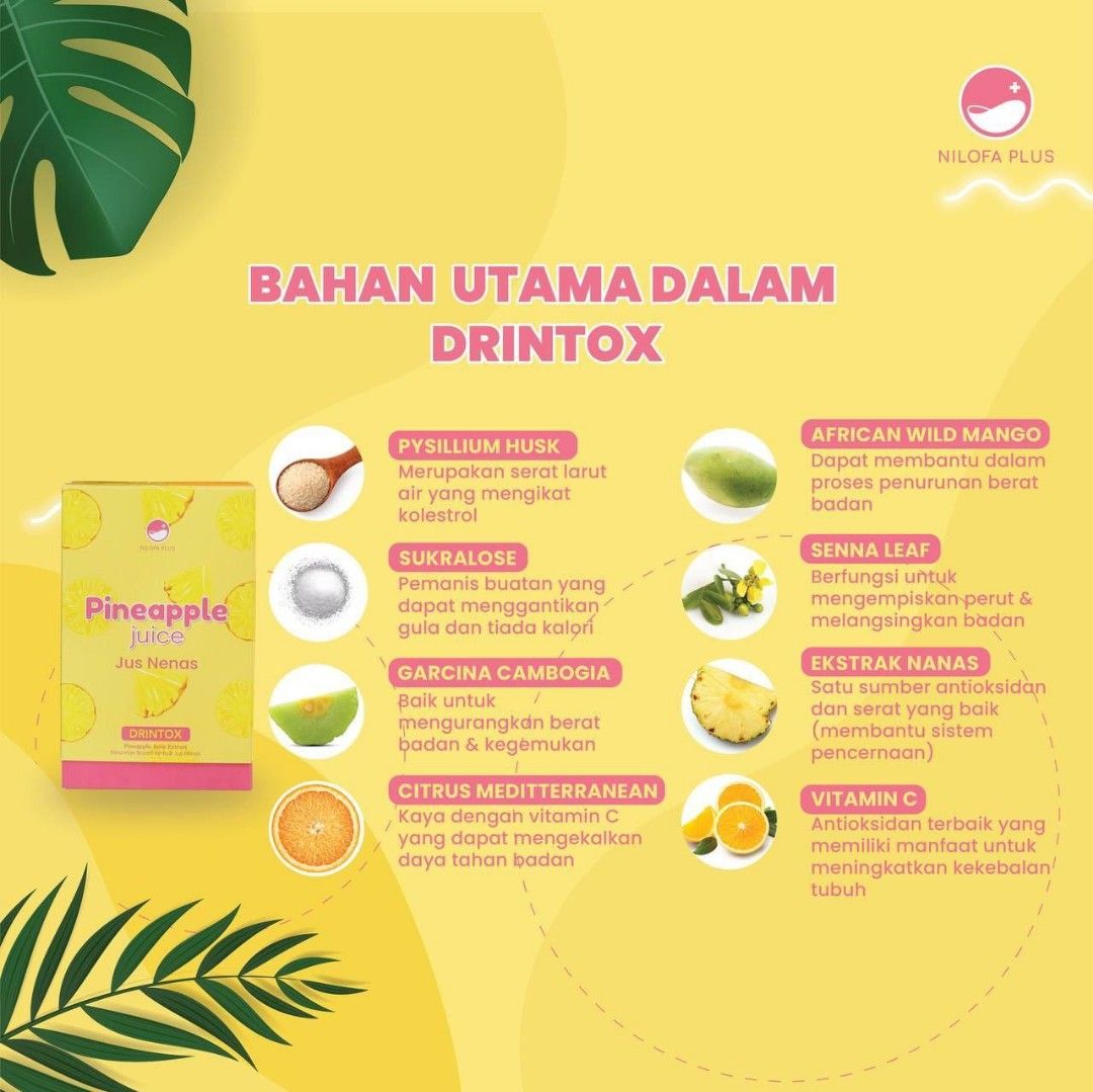 Nilofa Plus Pineapple Juice Drinktox, Food & Drinks, Other Food ...