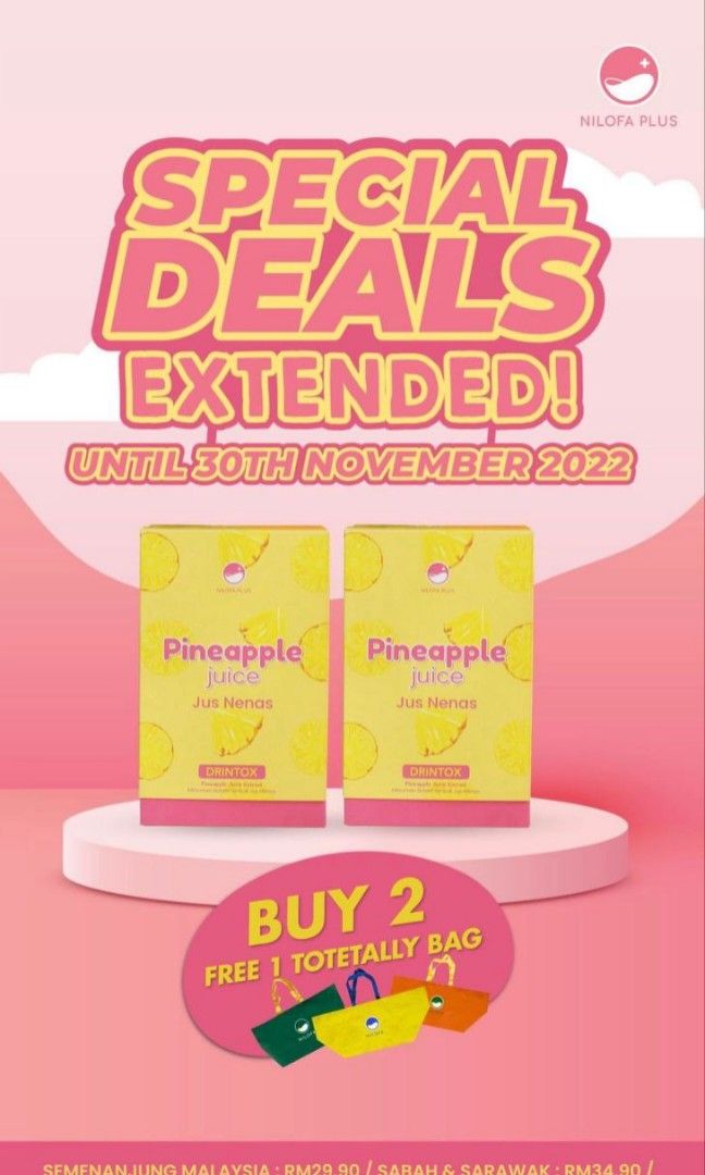 Nilofa Plus Pineapple Juice Drinktox, Food & Drinks, Other Food ...