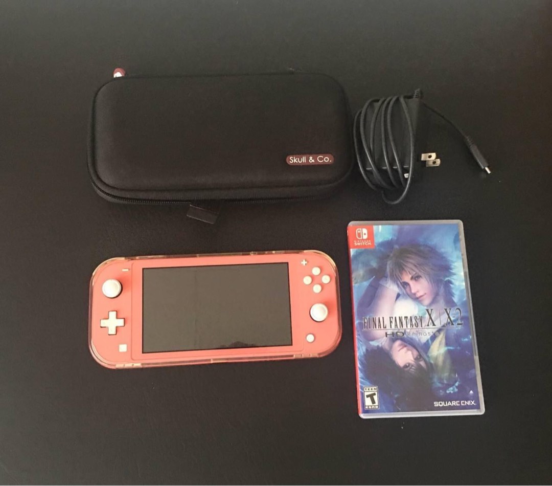 Nintendo Switch Lite Coral Pink with case and game, Video Gaming, Video ...