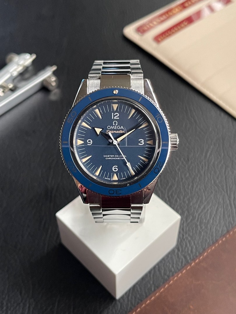 Omega Seamaster 300 blue master Co-axial 41 chronometer titanium ...