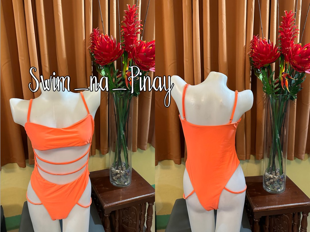 Orange Sexy One Piece, Women's Fashion, Swimwear, Bikinis & Swimsuits ...