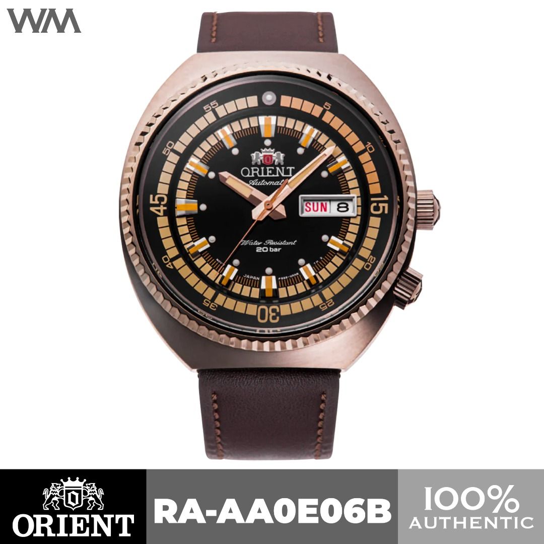 Orient Neo Classic Sports Retro Bronze Black Dial Automatic Watch with ...