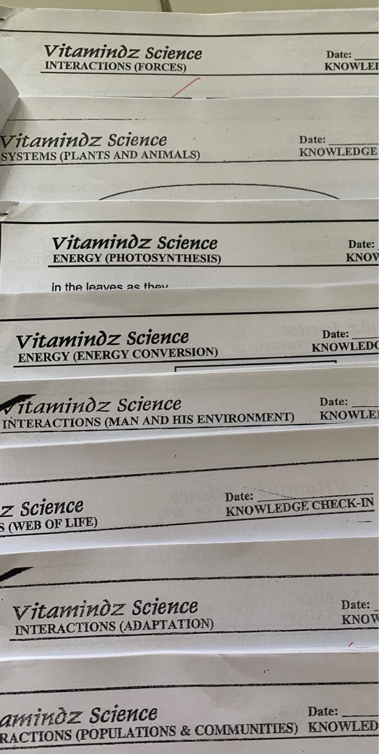 P6 Science Worksheets, Hobbies & Toys, Books & Magazines, Assessment ...