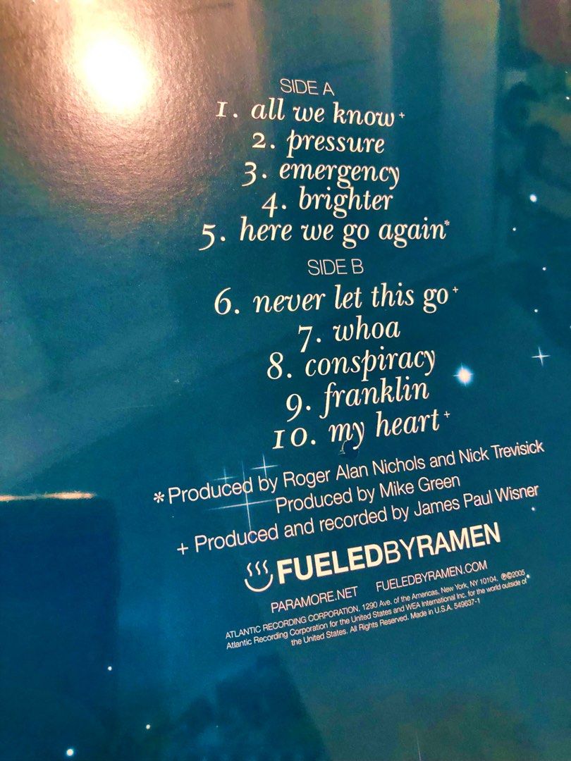 Paramore - All we know is falling (silver edition vinyl record lp ...