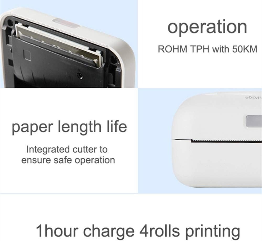 Peripage Mini Printer Portable Printer Pocket Printer A6 Portable Thermal Printer Label Sticky ...
