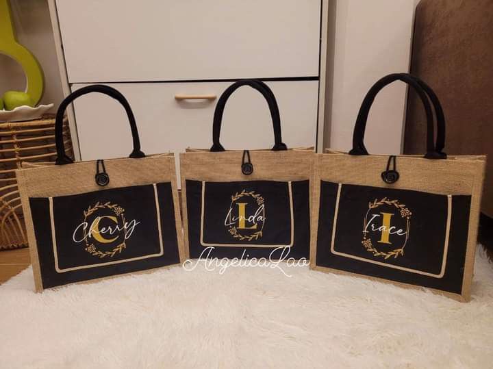 Personalized abaca jute bag, Women's Fashion, Bags & Wallets, Tote Bags ...