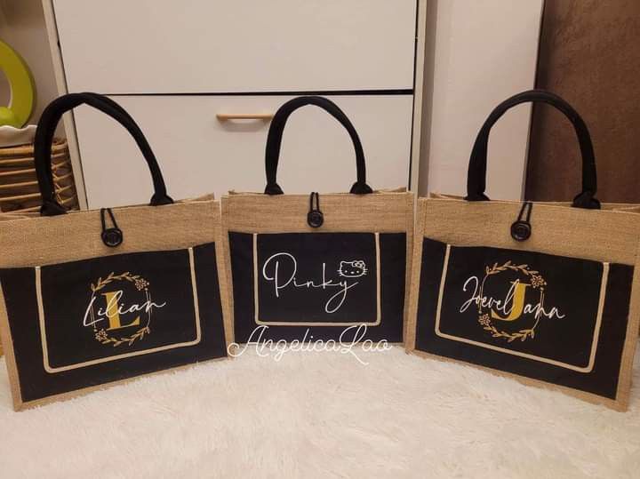 Personalized abaca jute bag, Women's Fashion, Bags & Wallets, Tote Bags ...