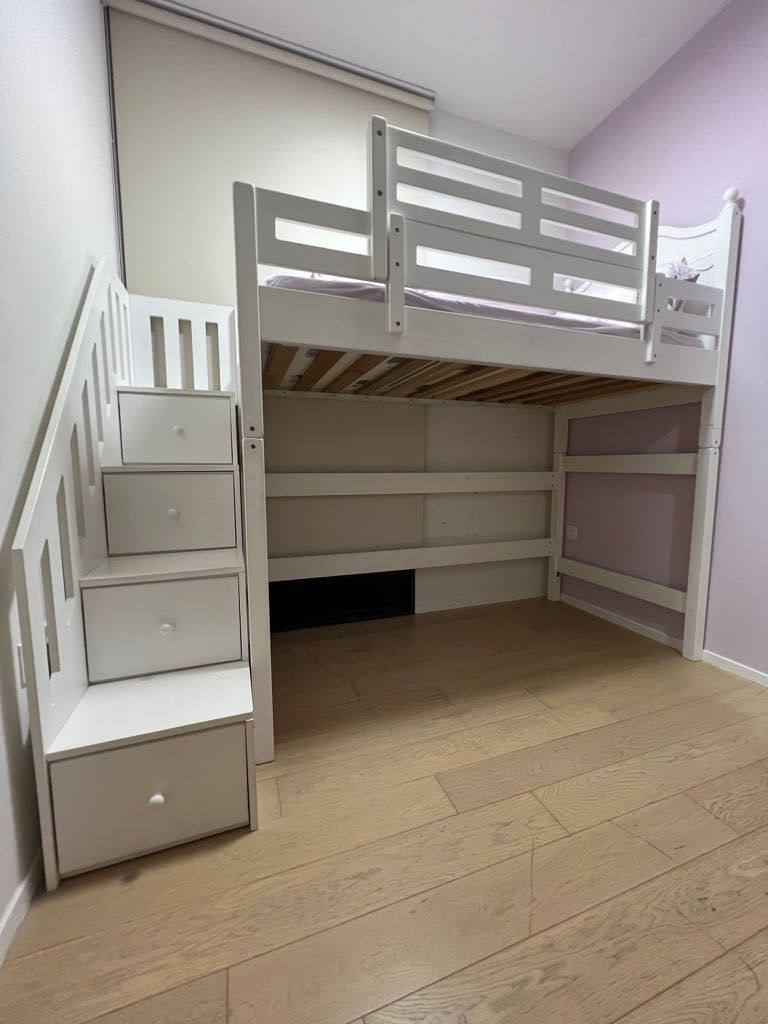 Piccolo House High loft bed with stairs, Furniture & Home Living ...