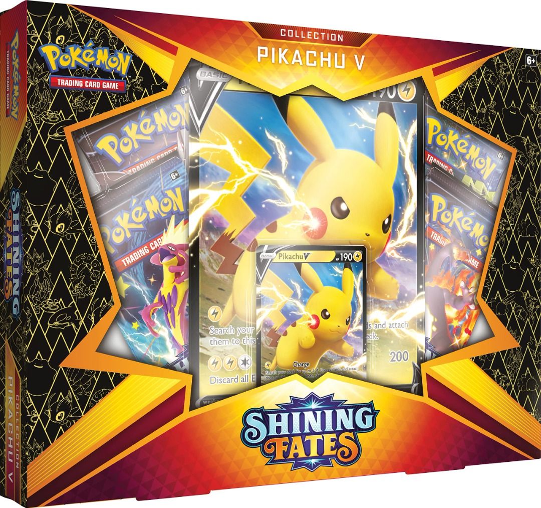 Pikachu V box shining fates, Hobbies & Toys, Toys & Games on Carousell